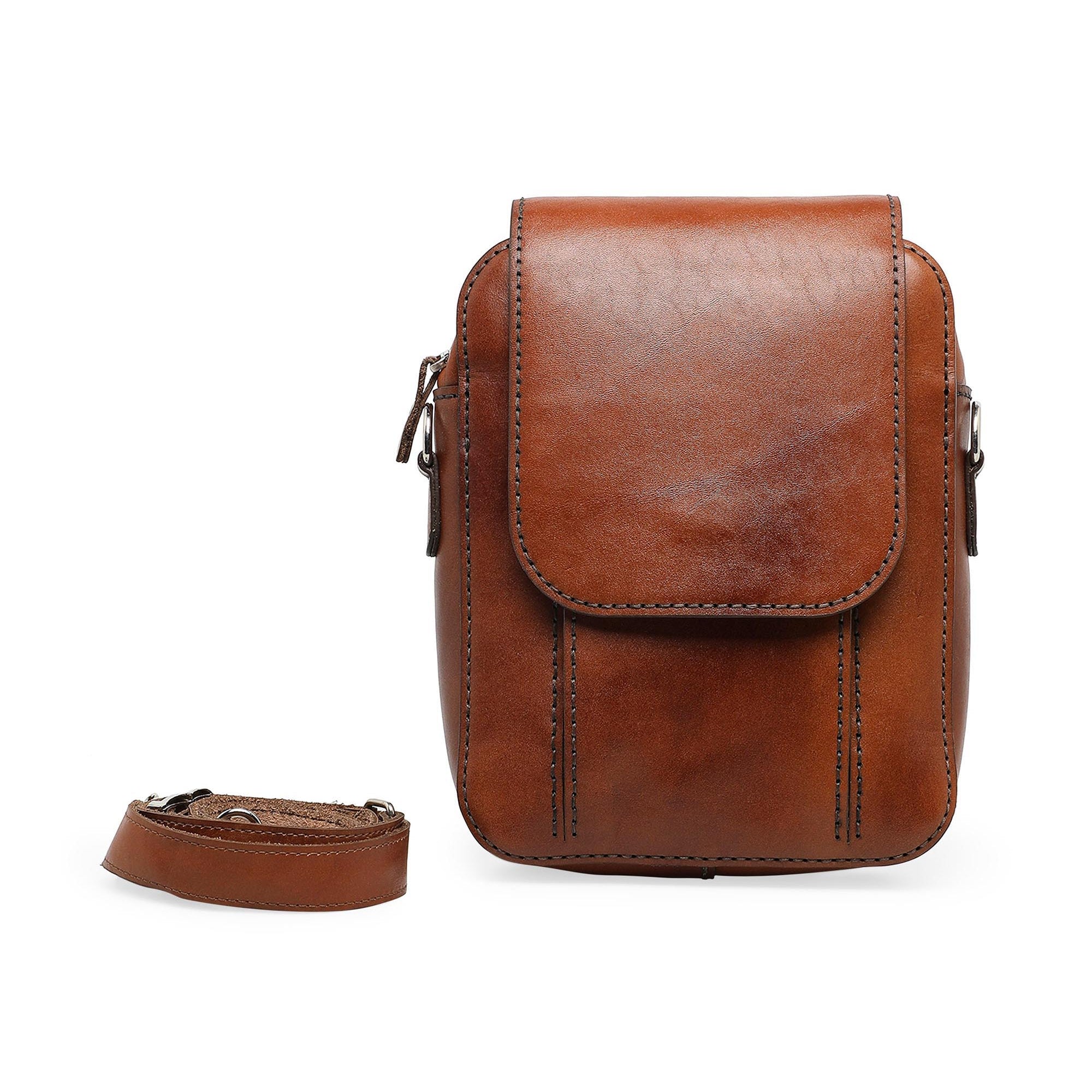 Jordon Men's Genuine Leather Side Messenger Bag - Tan – Nomadic Camel
